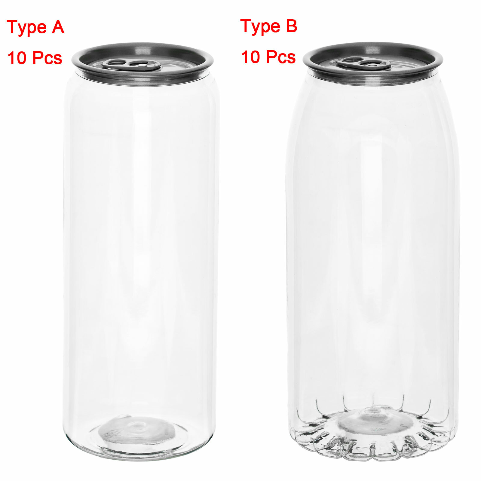 10Pcs Plastic Cans Beverage Bottles Sealed Can Milk Tea Juice 650ml ...
