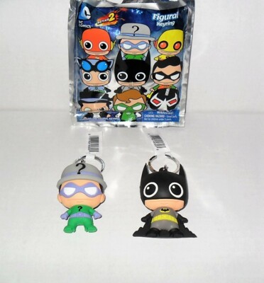 DC COMICS FIGURAL KEYRING SERIES 2 LOT OF 2 BATMAN & THE RIDDLER LOOSE ...
