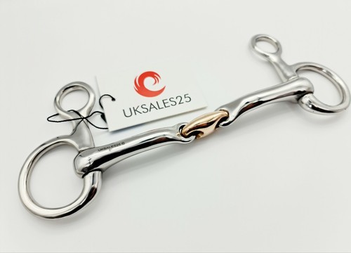 Hanging Cheek Snaffle Bit Curved 14MM SS Copper Lozenge (*SAME DAY ...