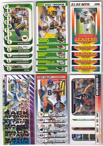 2024 Score Football Card Complete Master Set 500 Insert Base Maye ...