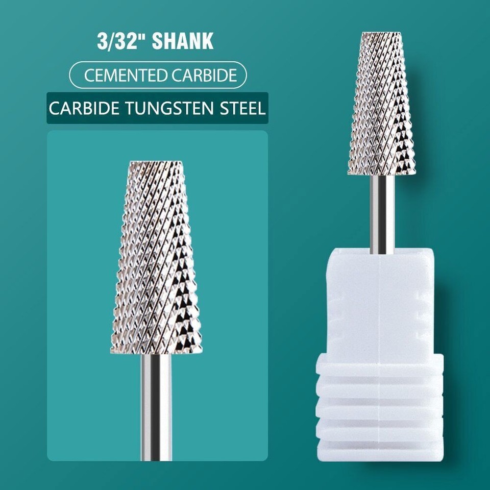 Tungsten Carbide Nail Drill Bit Milling Cutter For Manicure Nail Files ...