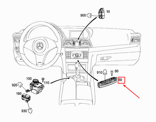 MERCEDES-BENZ E Coupe C207 Upper Control Panel Switches A2078203010 NEW ...