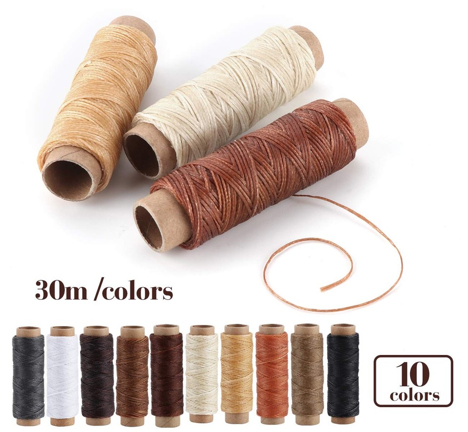 ilauke Leather Sewing Kit 31Pcs Waxed Thread Leather Stitching Kit with ...