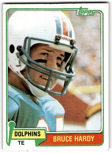 1981 Topps Bruce Hardy Rookie . Miami Dolphins #444 | eBay