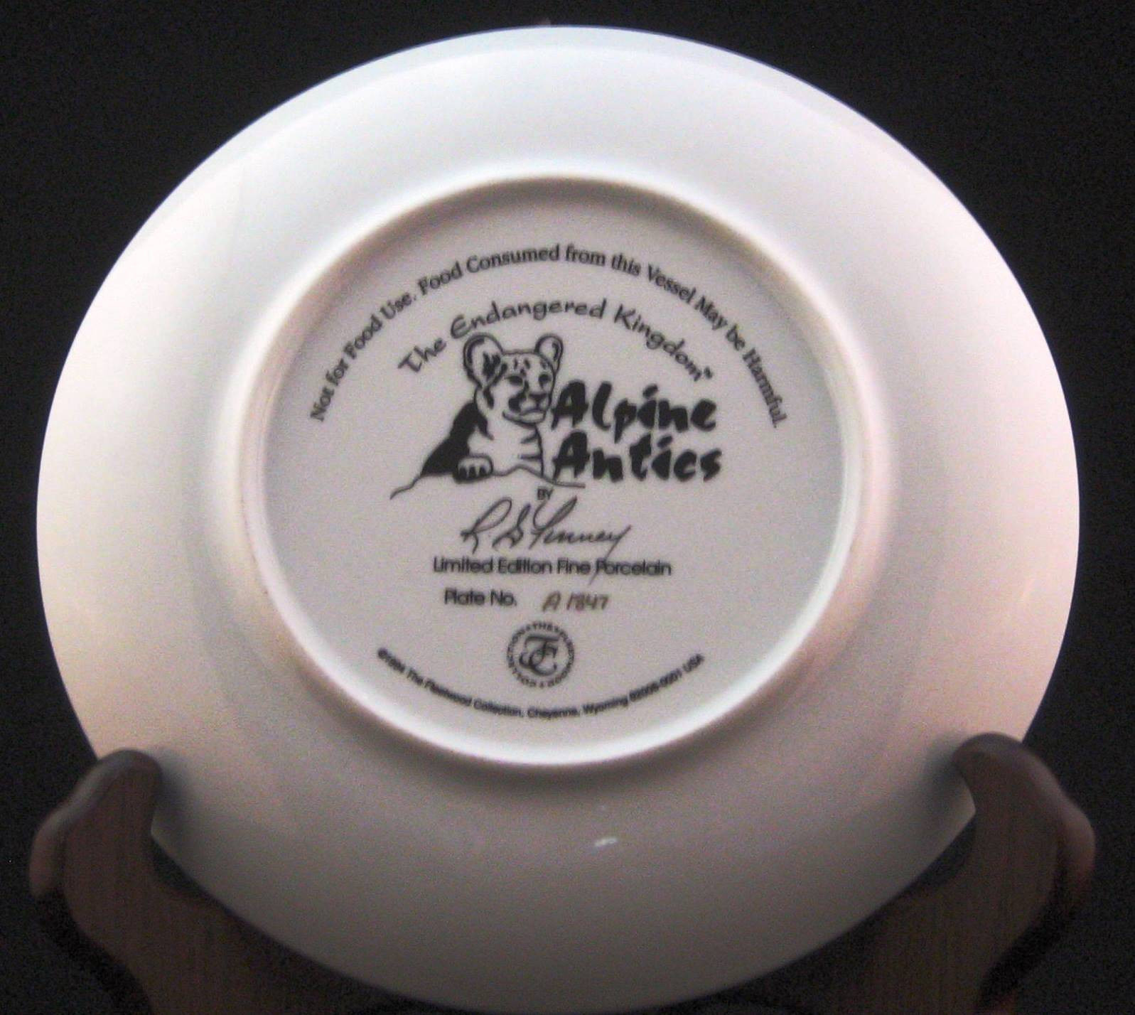 Alpine Antics - The Endangered Kingdom, Collector's Plate Series | eBay