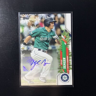 2020 Topps Holiday Kyle Seager Autograph /500 Seattle Mariners HWA-MK ...