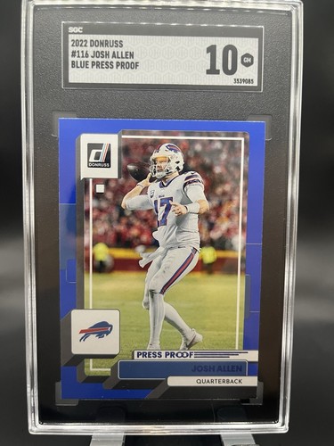 2022 Donruss JOSH ALLEN Press Proof Blue #116 SGC 10 | eBay