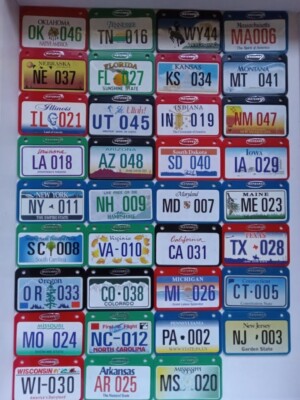 MATCHBOX MINI LICENSES: 35 Across America Series Plates. | eBay