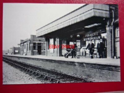 PHOTO FINMERE RAILWAY STATION 1904 GCR CALVERT - BRACKLEY | eBay UK