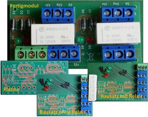 Fernschalter Universalrelais Relaisplatine Relais, monostabil bistabil ...