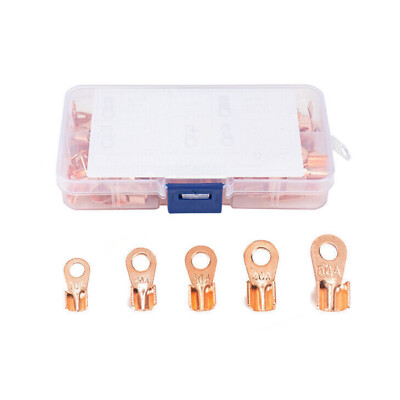 70PCS Ring Lug Terminals Assortment Kit Wire Crimp Connector Ring Lug ...