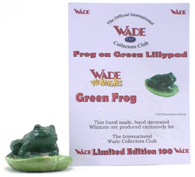 WADE FROG ON LILLY PAD. GREEN FROG WITH COA LE 100 | eBay