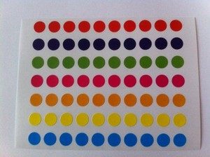 210 Small Coloured Sticky Dots 8mm Circles Stickers Labels Spots ...