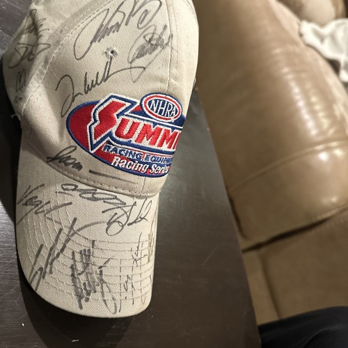 NHRA Drag Racing Signed Autographed Hat Many SIGNATURES | eBay