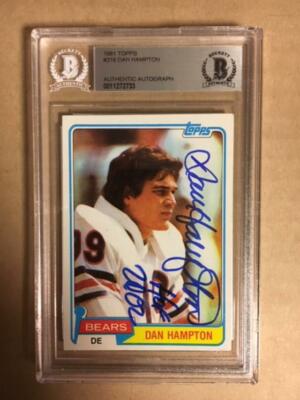 Dan Hampton Autographed 1981 Topps Rookie Card Beckett Authenticated | eBay