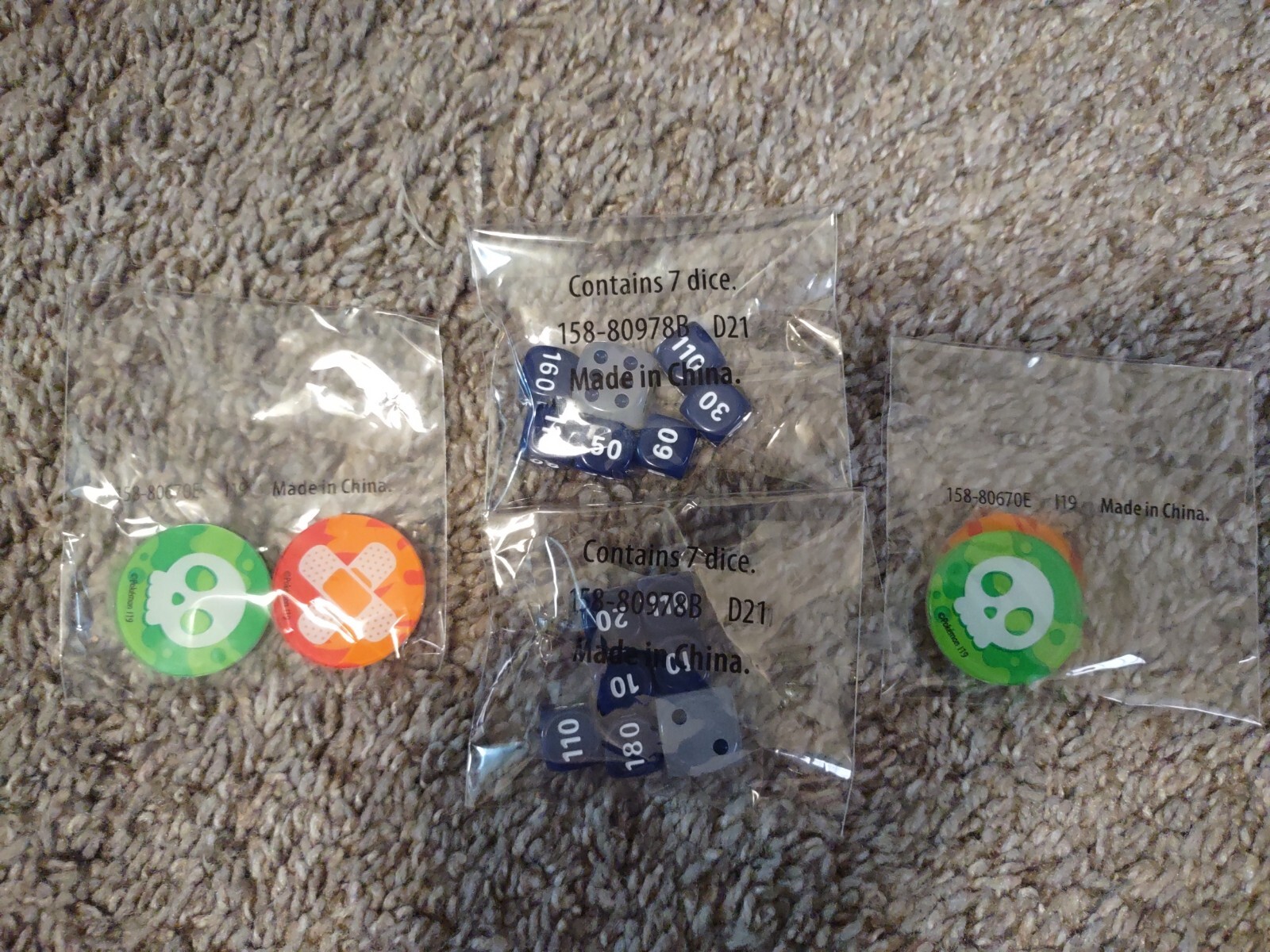 Pokemon Dice set & status mark x2 | eBay