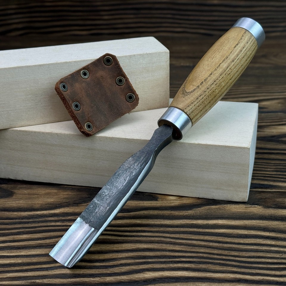 Wood Carving Gouges Set. Curved Chisels with Sheaths. Gift for Detail ...