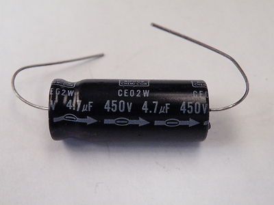 Axial Electrolytic Capacitor 450V 4.7uF Valve Equip Etc A450-4u7 6g ...