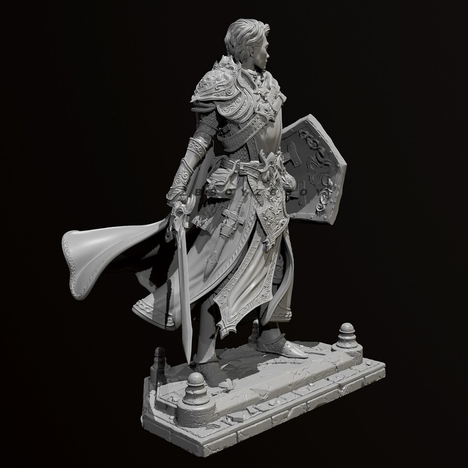 75mm Female Noble Swordsmen Unpainted Model Kits Unassembled YUFAN ...