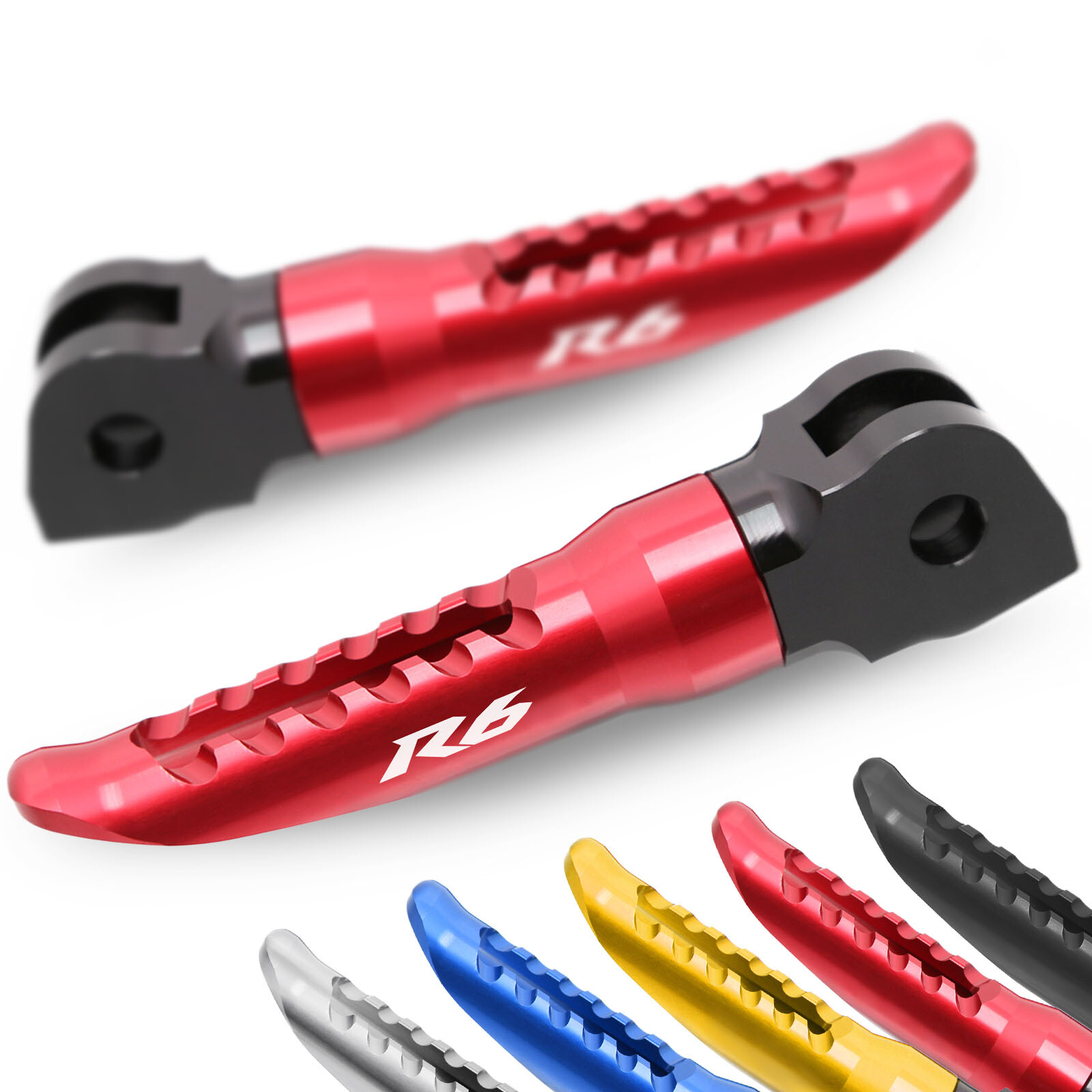 For Yamaha YZF R6 12 13 14 15 16 17 P03 Rider Front Foot Pegs RED | eBay