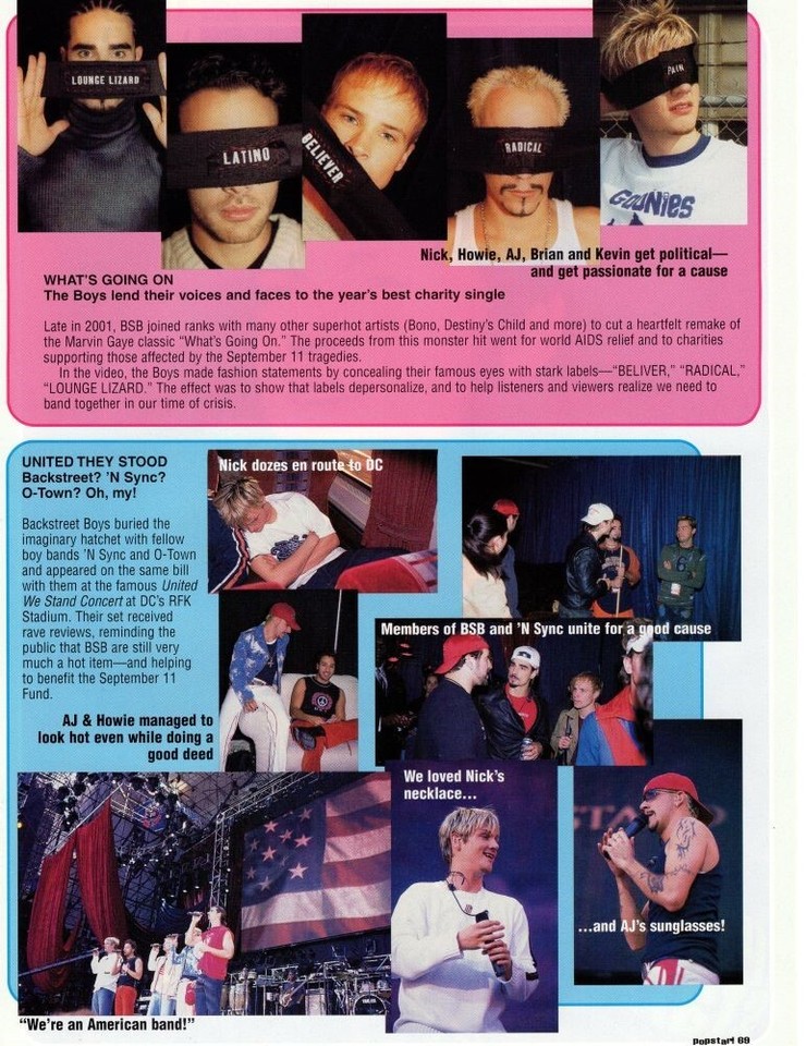 Nick Carter pinup Backstreet Boys concert clipping cutting pictures | eBay