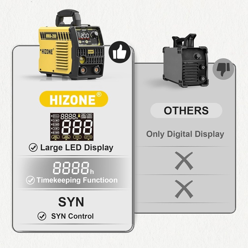 200A Stick Welder ARC/LIFT TIG Welding Machine VRD Optional LCD Display ...
