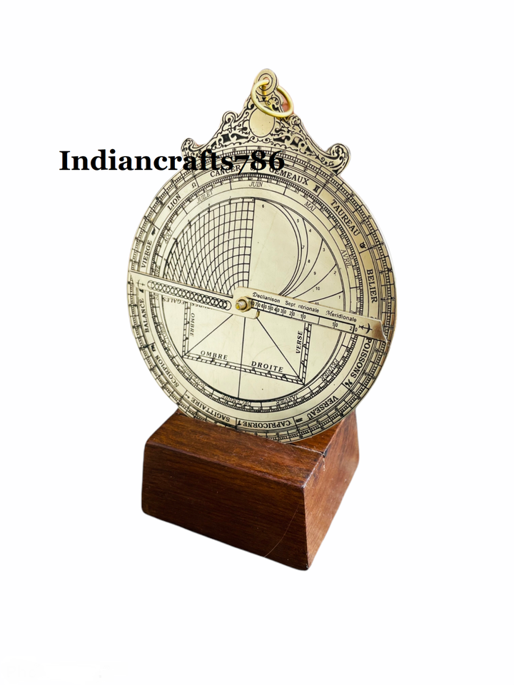 Antique Brass Astrolabe French Vintage Astrolabe Navigation Device ...
