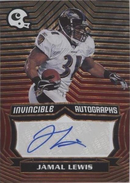 2021 Panini Chronicles - Invincible Autographs Red #INV-JLE Jamal Lewis ...
