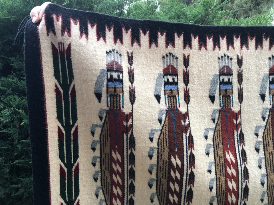 YEI PATTERN VINTAGE NAVAJO RUG 43" x 27" | eBay