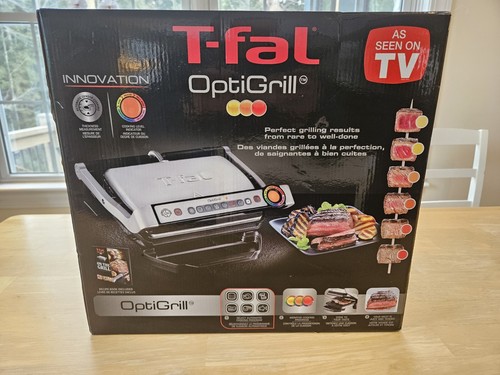 T-Fal OptiGrill Indoor Electric Grill With Recipe Book GC702D53 Brand ...