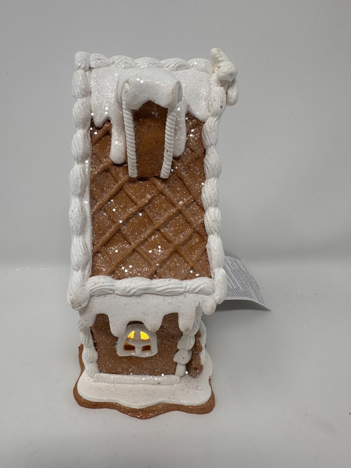 Neutral Gingerbread House, Christmas Village, Brown & White, NEW 7 ...