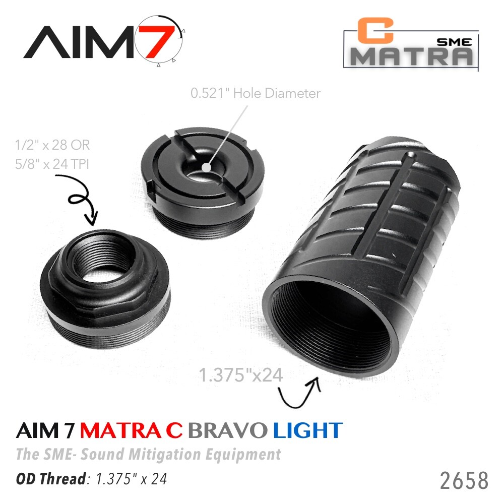 AIM7 MATRA C-BRAVO LIGHT SME Linear Compensator 5/8x24 or 1/2X28 TPI ...