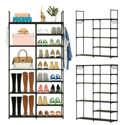 Heavy Duty Metal Shoe Rack Stand Storage Boots Rack Organizer Shelf ...
