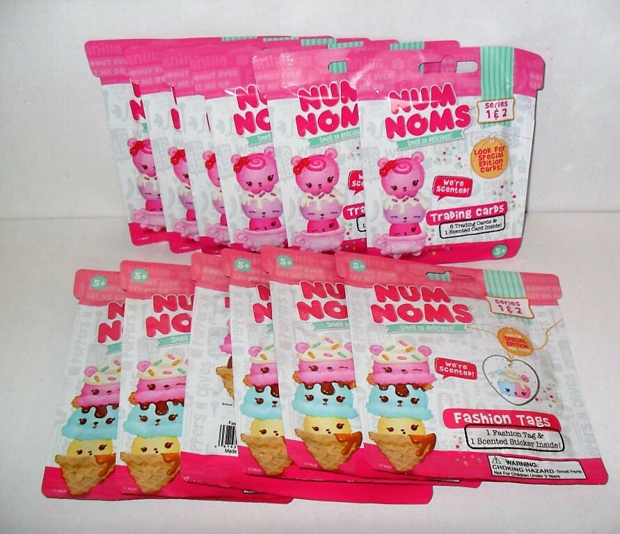 NUM NOMS SERIES 1 & 2 FASHION TAGS & TRADING CARDS LOT OF (24) PACKS | eBay