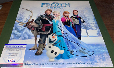 Idina Menzel Frozen TheSongs Elsa Singer Signed Let It Go Album Vinyl ...