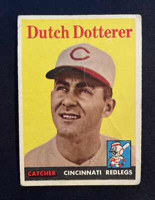 Dutch Dotterer 1958 Topps #396 Low Grade (crease) Redlegs | eBay