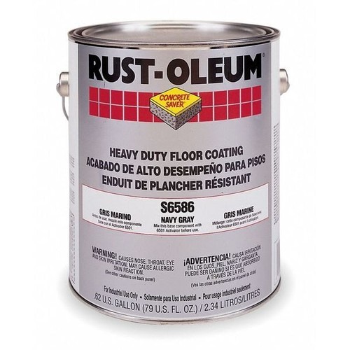 Rust-Oleum S6586413 1 Gal Floor Coating, High Gloss Finish, Navy Gray ...