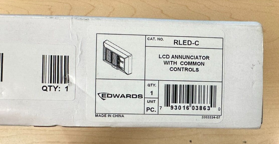 Edwards Signaling RLCD-C LCD Annunicator with common controls - Pre ...