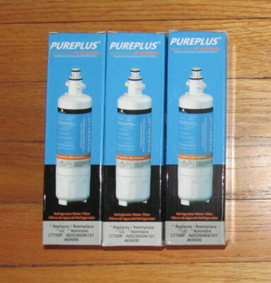 3 Purplus Refrigerator Water Filters Kenmore ADQ36006101, AT700P NIP ...