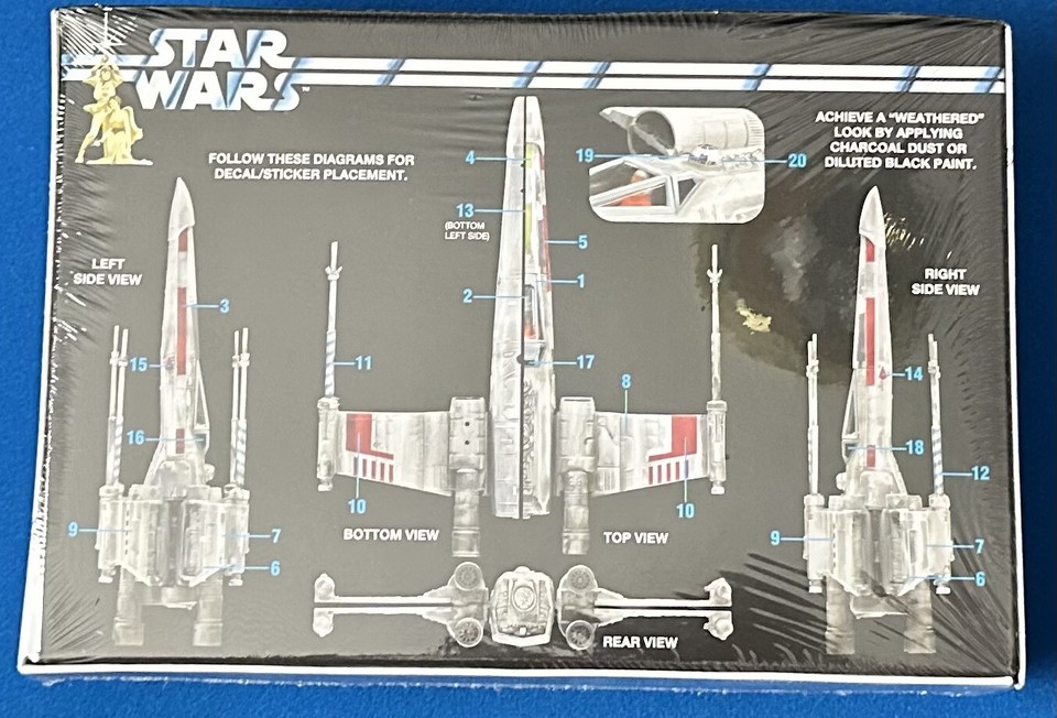 MPC Star Wars Luke Skywalker X-Wing Fighter Model Kit Snap-It X Wing ...