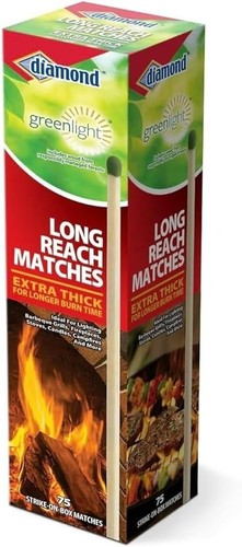 Diamond Long Reach Matches Extra Thick Long Burn 10" Camping Grill 75 ...