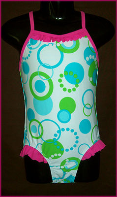 GIRLS TOGS Sz 4 - 5 - CIRCLES DESIGN COSSIE / Gorgeous SWIMWEAR BATHERS ...