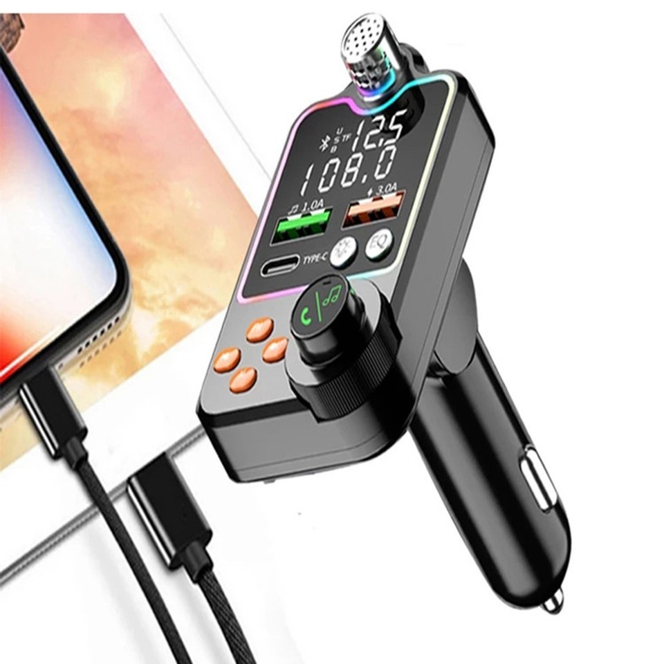 Wireless V5 0 Car Modulator Transmitter FM Transmiter with Ambient ...