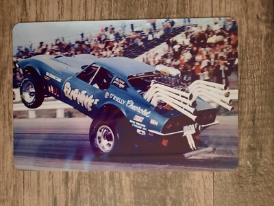 Fugitive Corvette Gasser Hot Rod Street Car 8x12 Metal Wall Sign | eBay