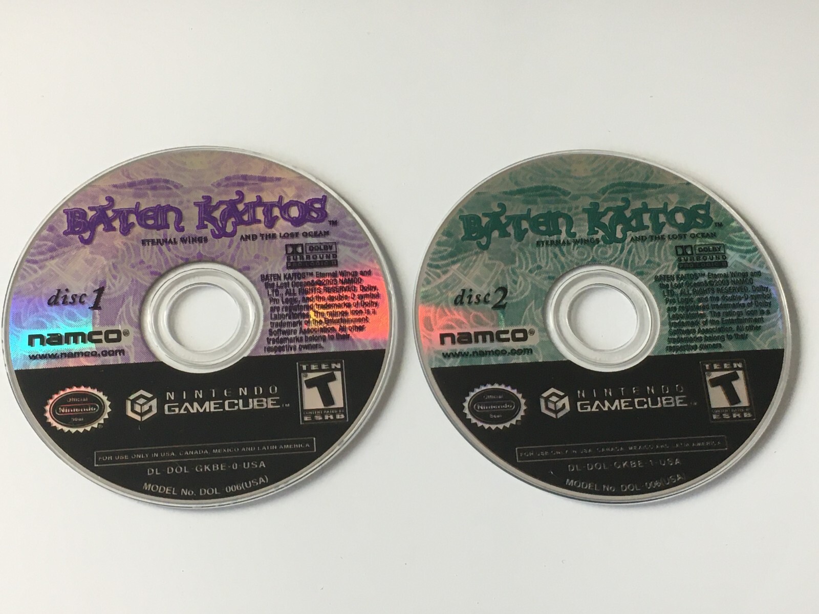 Baten Kaitos Eternal Wings and the Lost Ocean (Discs Only, NTSC ...