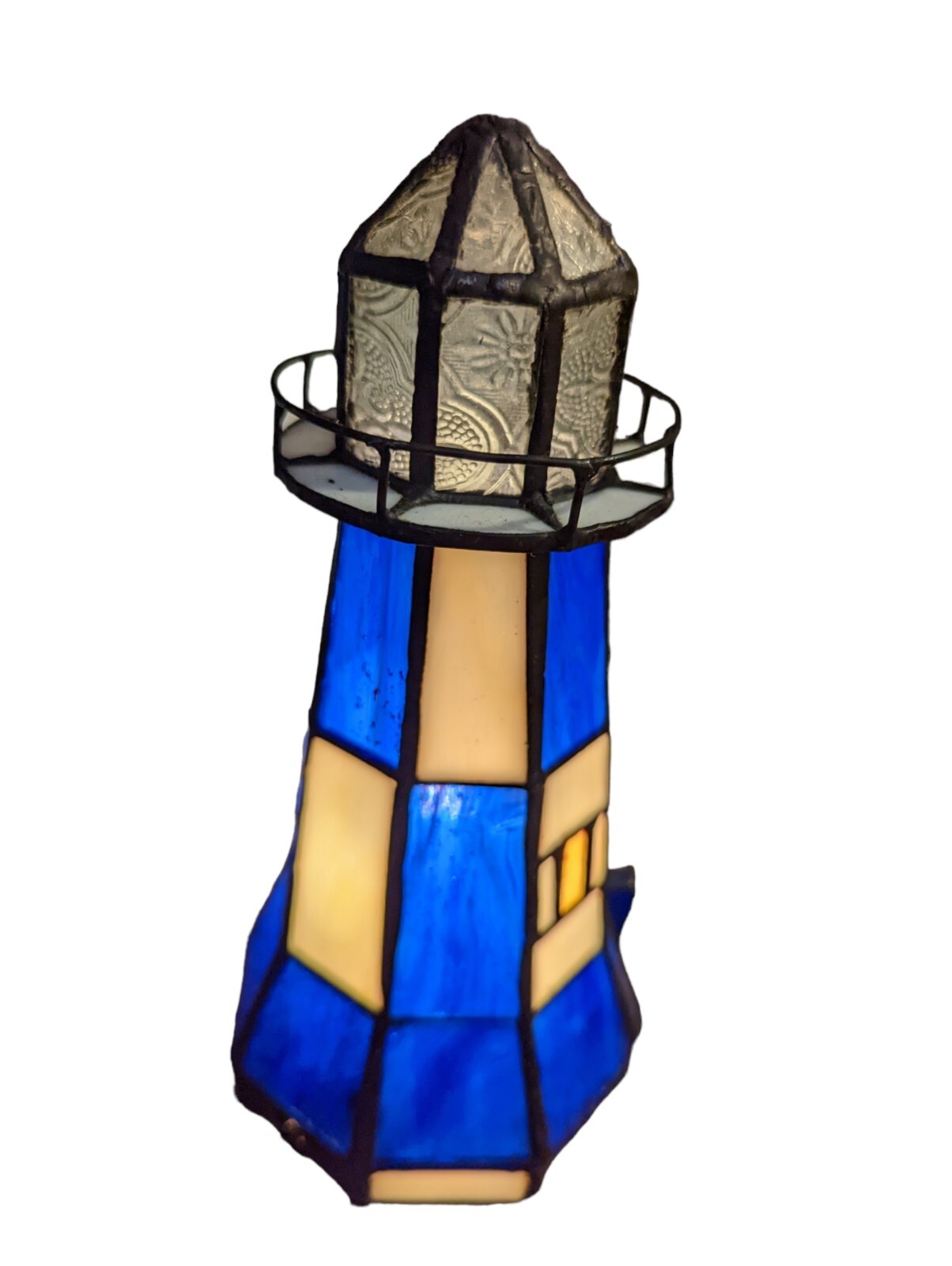 Stained Glass Lighthouse Lamp
