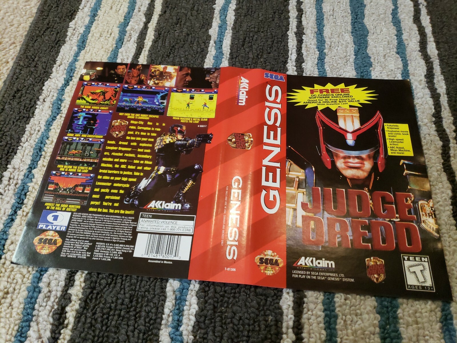 BOX ART ONLY Judge Dredd Sega Genesis Case OEM | eBay