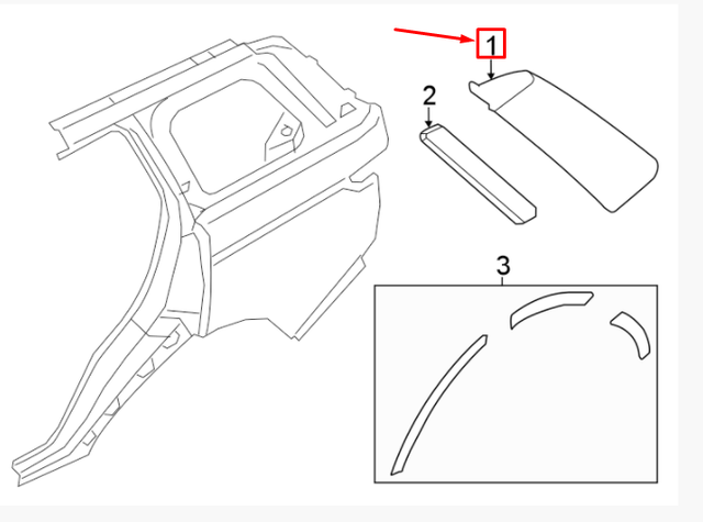 LR102622 Molding Side Right Land Rover Range Sport HSE Year 2013 ...