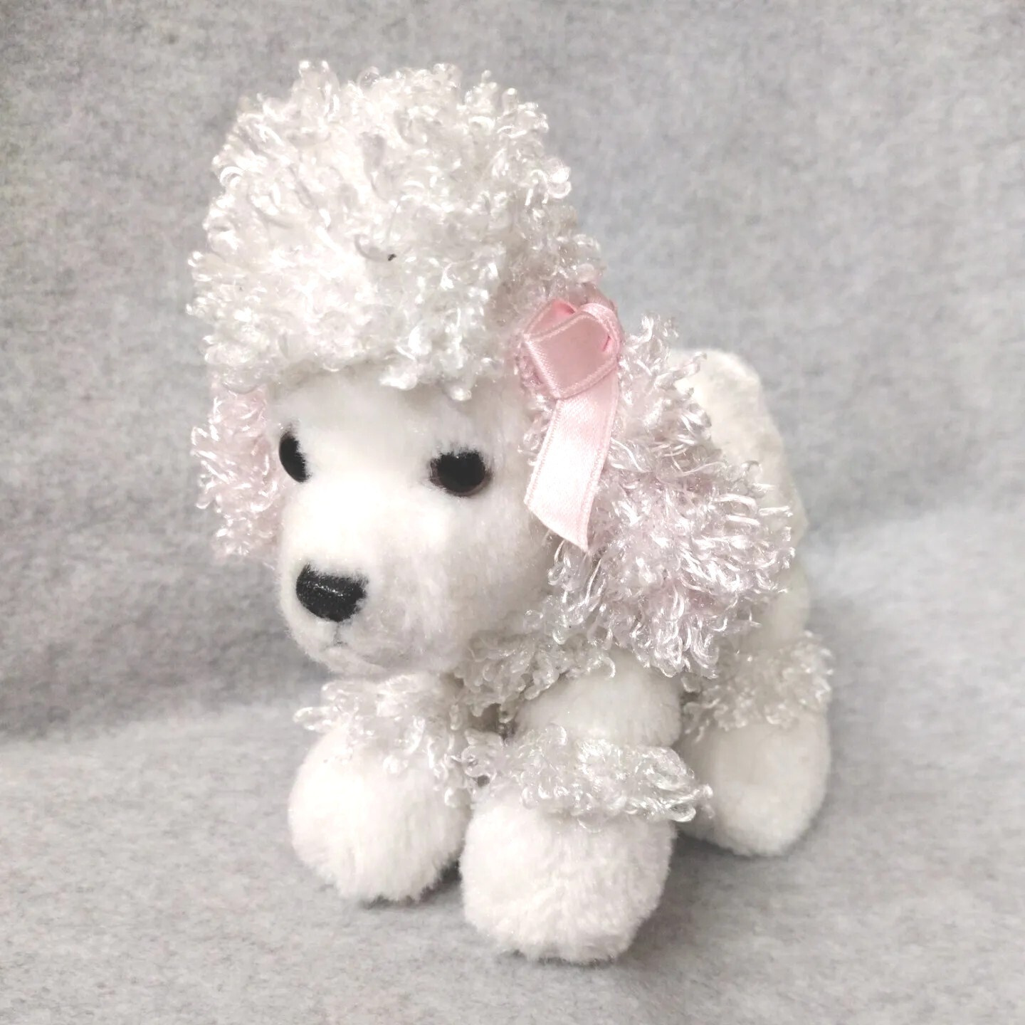 Aurora Poodle Plush Puppy Adorable Pink White Stuffed Animal 6" Toy Dog ...