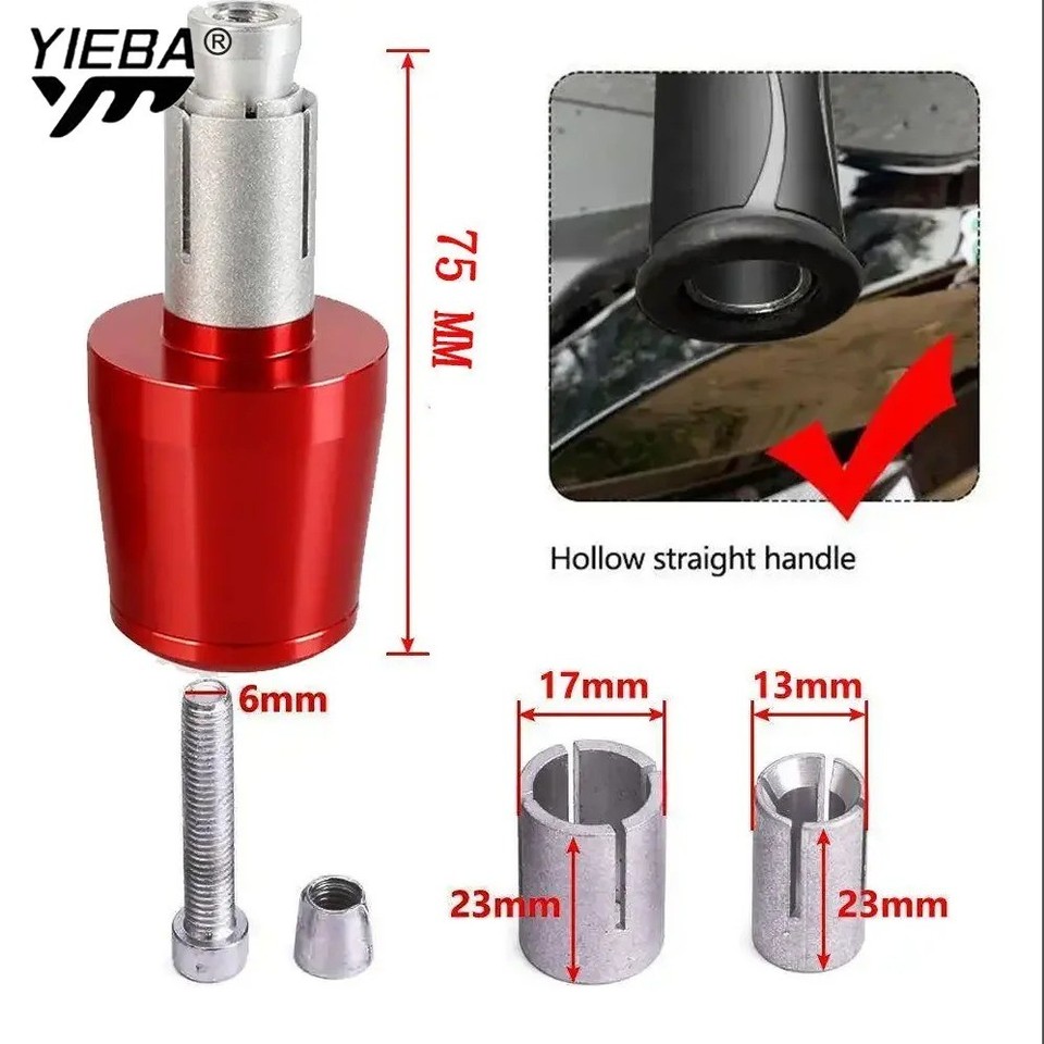 For Yamaha YZF R1 R3 R6 R125 CNC Handlebar Grip Handle Bar End Caps ...